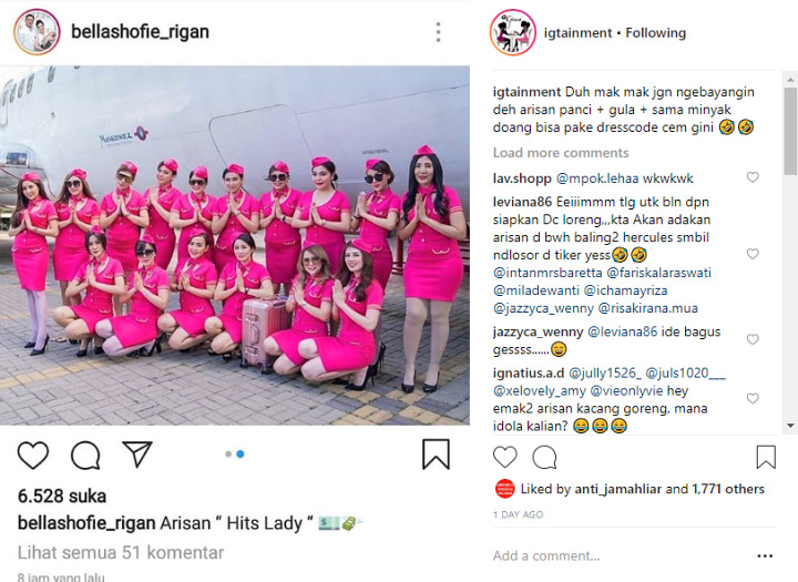 Bella Shofie Gelar Arisan Dengan Dress Code Pramugari, Dibully Alay ...